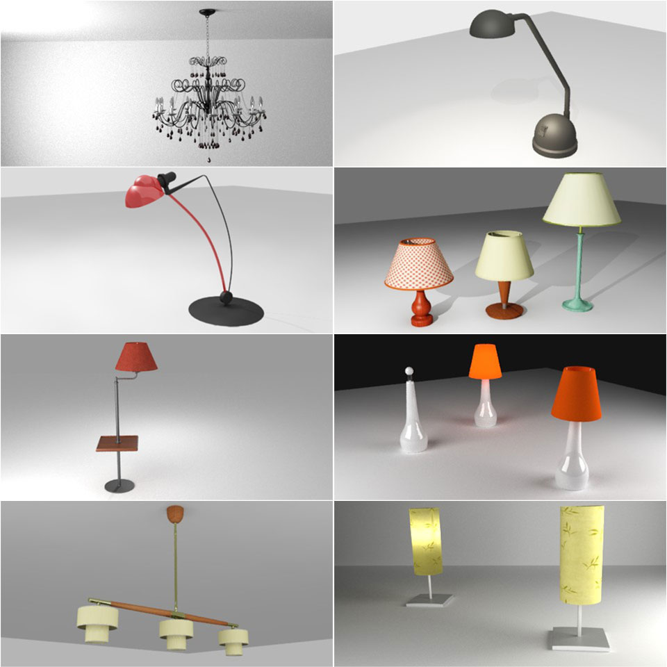 Lamps - Free 3d model on creazilla.com