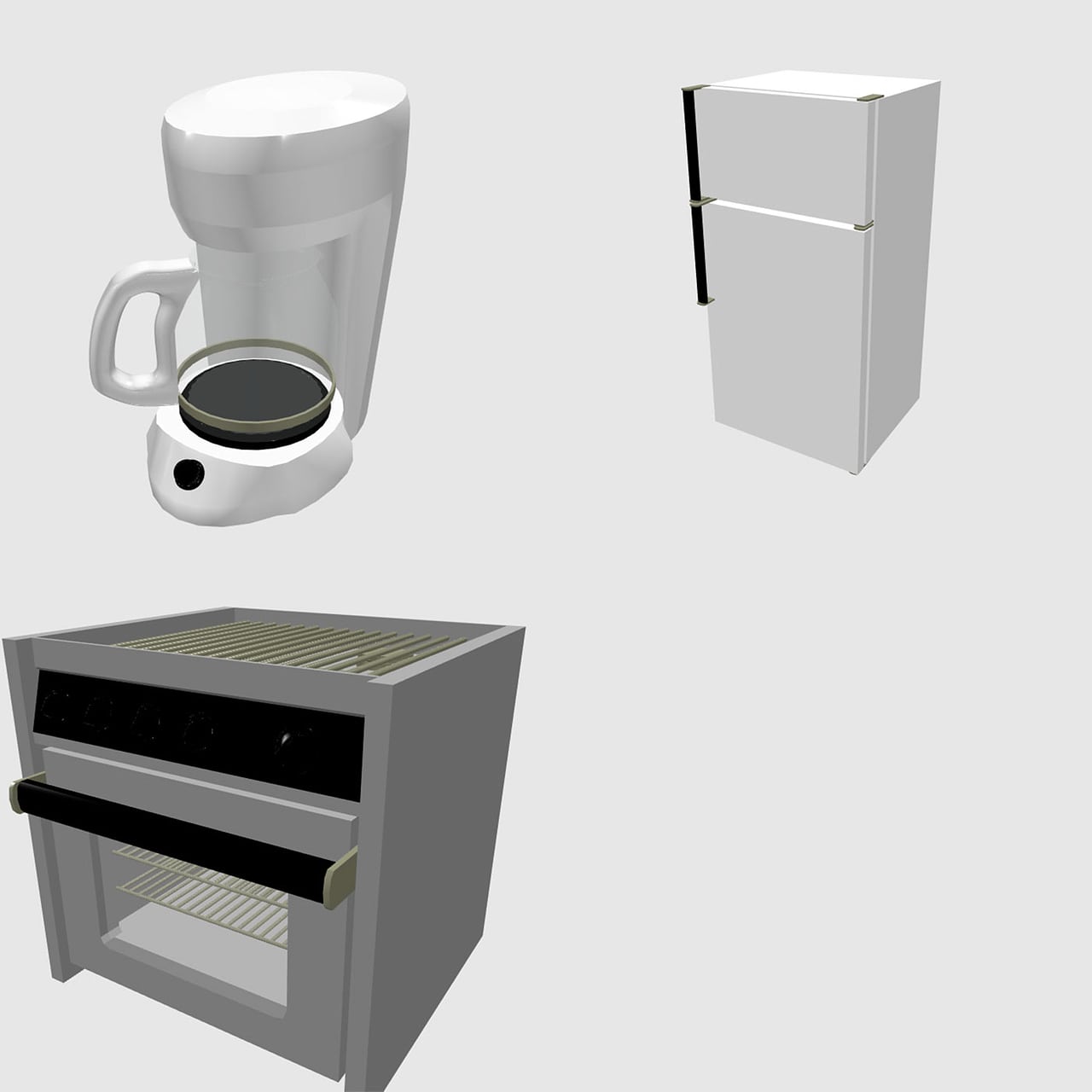 Set of Kitchen Appliances - Free 3d model on creazilla.com