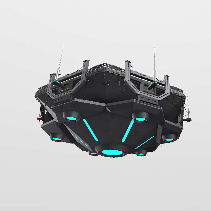 Spaceship Landing Platform - Free 3d model on creazilla.com