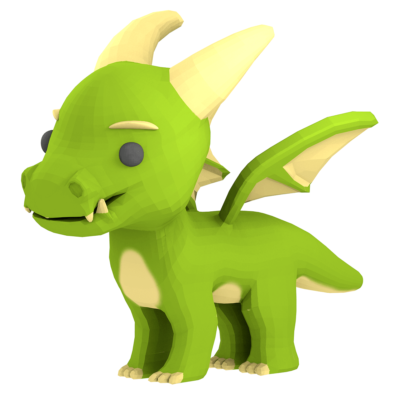 Cartoon Dragon - Free 3d model on creazilla.com