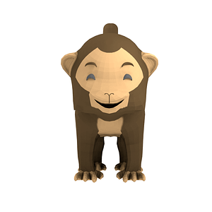 Cartoon Monkey - Free 3d model on creazilla.com