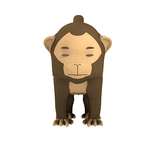 Cartoon Monkey - Free 3d model on creazilla.com