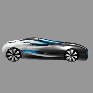 Futuristic Car - Free 3d model on creazilla.com