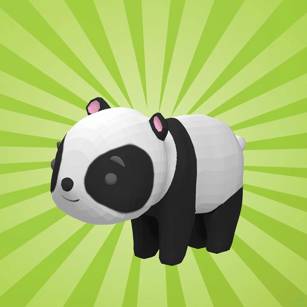 Cartoon Panda - Free 3d model on creazilla.com