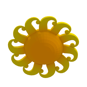 Set of Cartoon Sun - Free 3d model on creazilla.com