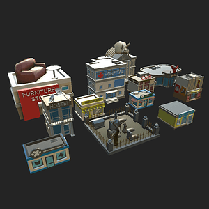 Town - Free 3d model on creazilla.com