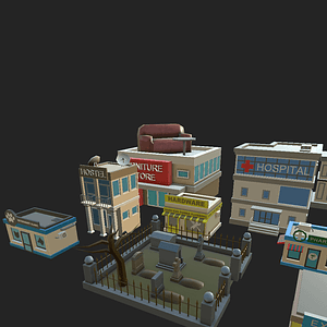 Town - Free 3d model on creazilla.com
