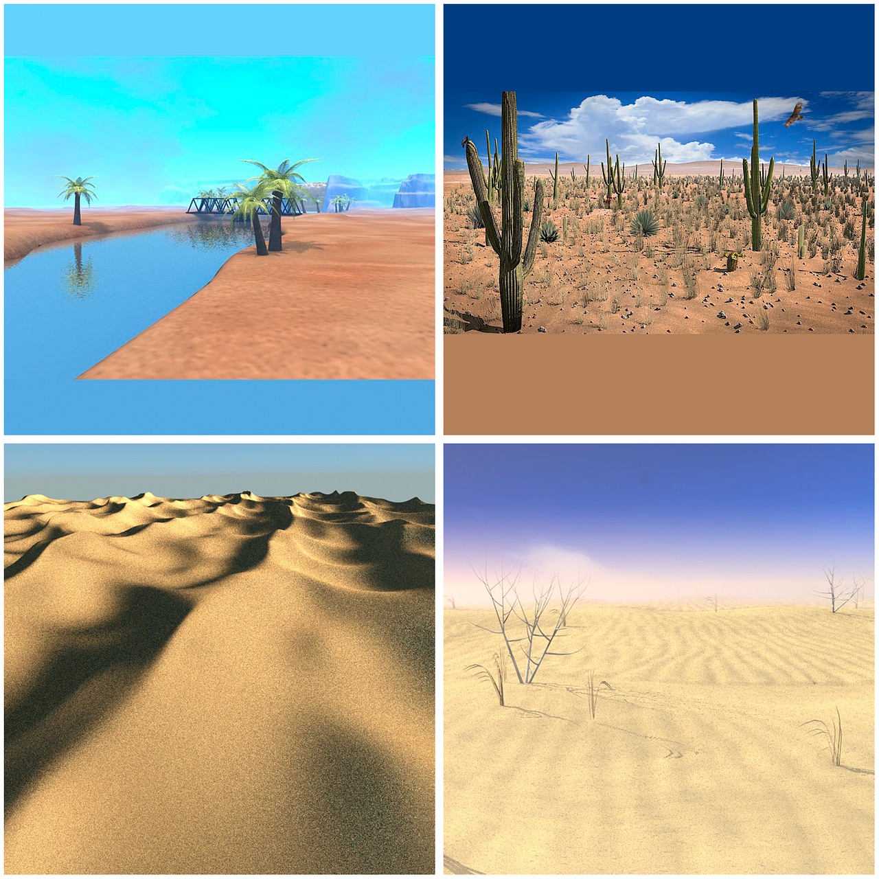 Deserts Set - Free 3d model on creazilla.com