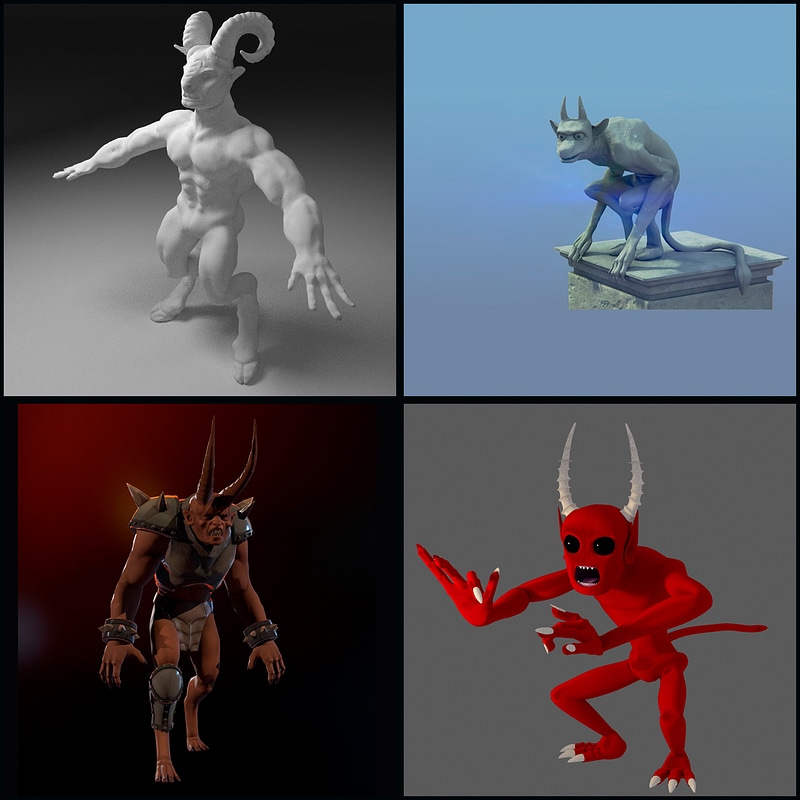 Devils Set - Free 3d model on creazilla.com