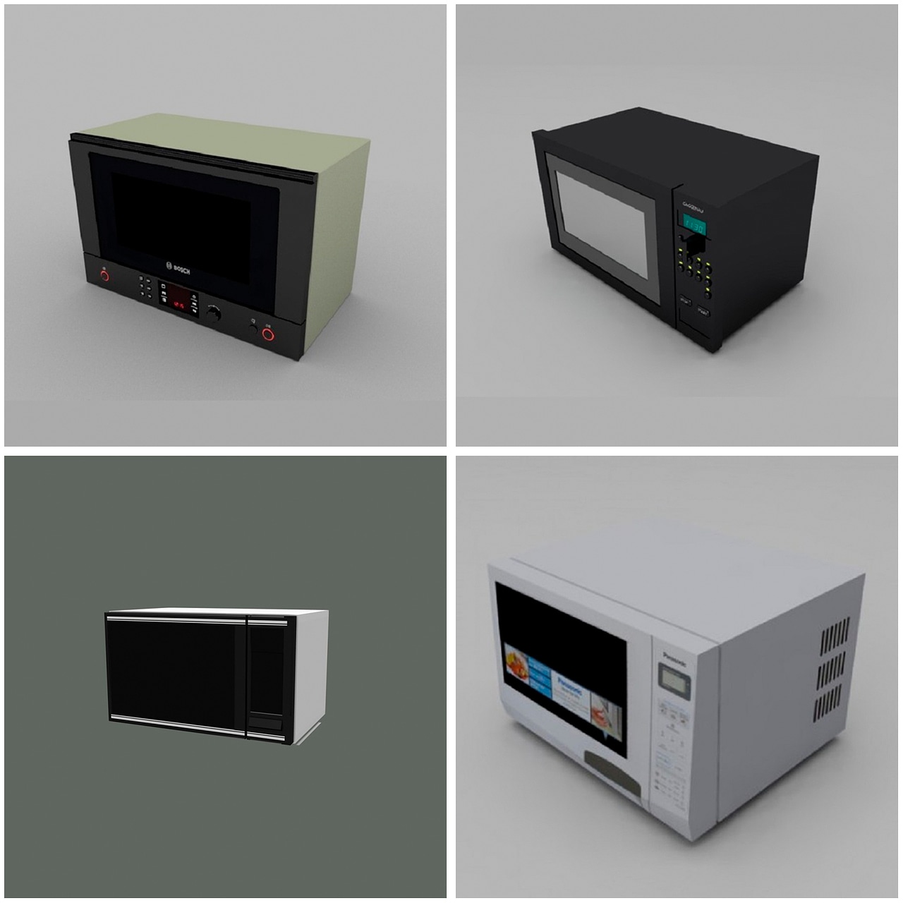 Microwaves 3d model