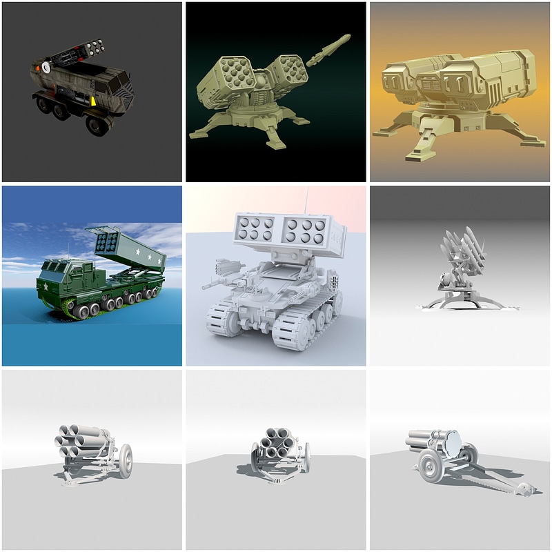 Missile Launchers - Free 3d model on creazilla.com