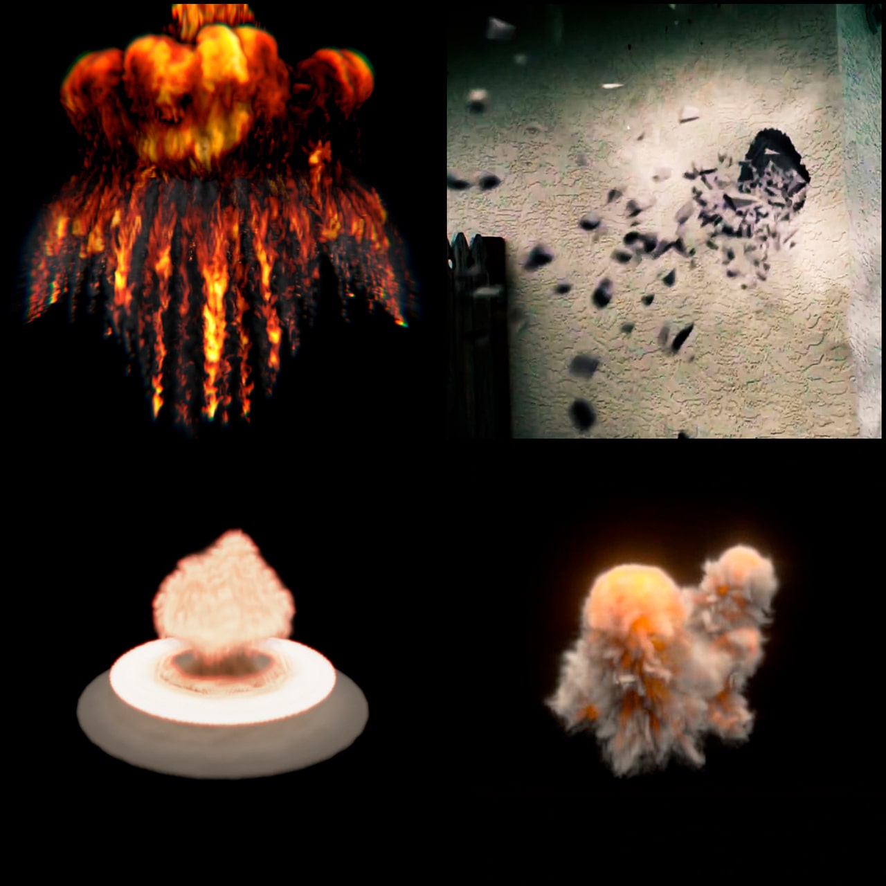 Set of Explosions - Free 3d model on creazilla.com