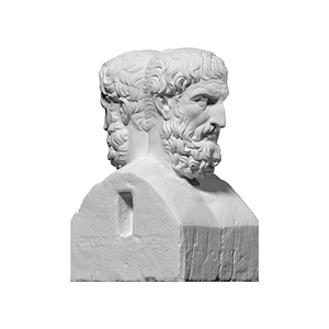 Double Herm with Epicurus and Metrodorus - Free 3d model on creazilla.com