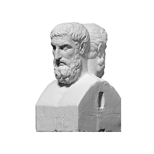 Double Herm with Epicurus and Metrodorus - Free 3d model on creazilla.com