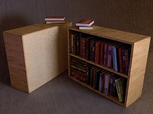 Bookshelf - Free 3d model on creazilla.com