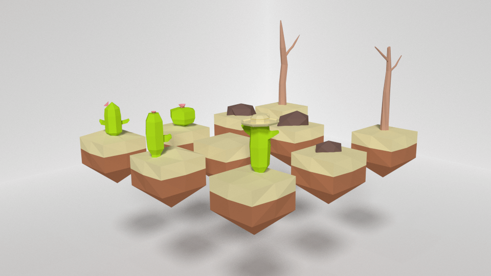 Low Poly Desert Pack - Free 3d model on creazilla.com