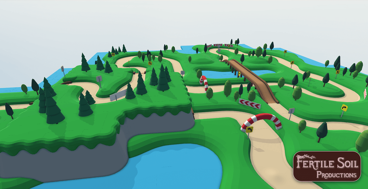 Modular Kart Racing Track - Free 3d model on creazilla.com