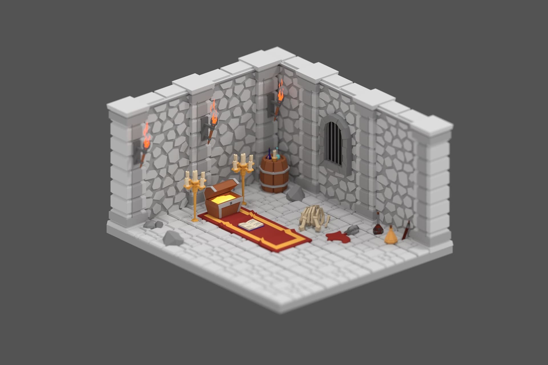 Modular Dungeon - Free 3d model on creazilla.com