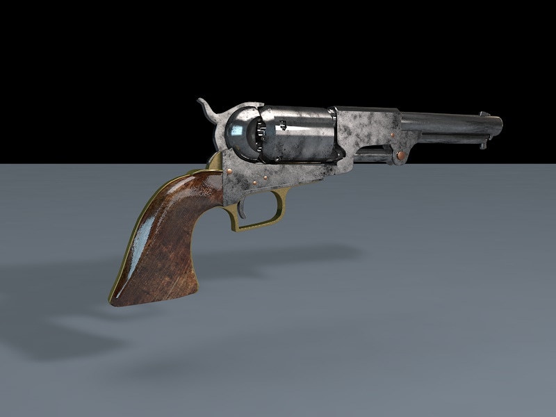 Colt Army Gun 1860 - Free 3d model on creazilla.com