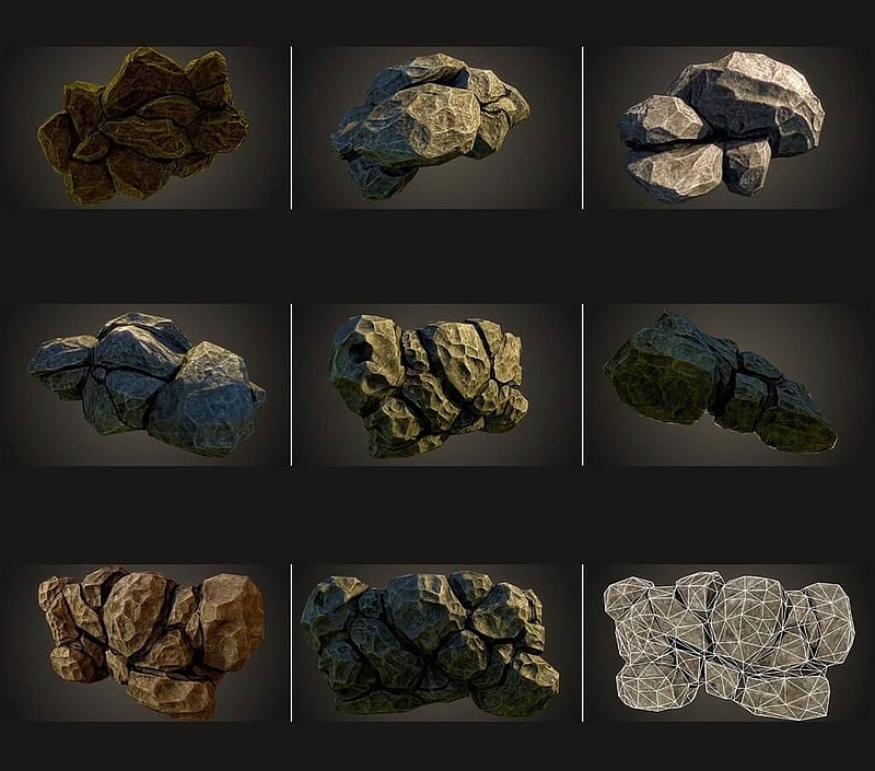Rocks Collection - Free 3d model on creazilla.com