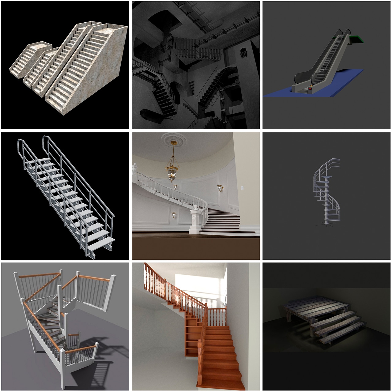 Stairs - Free 3d model on creazilla.com