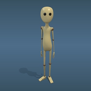 Wooden Puppets - Free 3d model on creazilla.com
