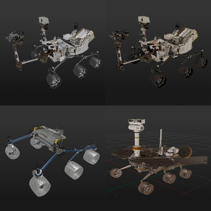 Mars rovers - Free 3d model on creazilla.com