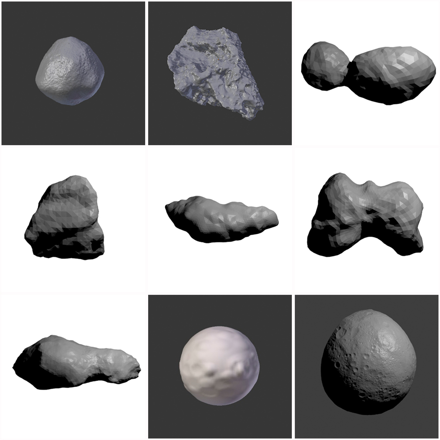 Asteroids - Free 3d model on creazilla.com