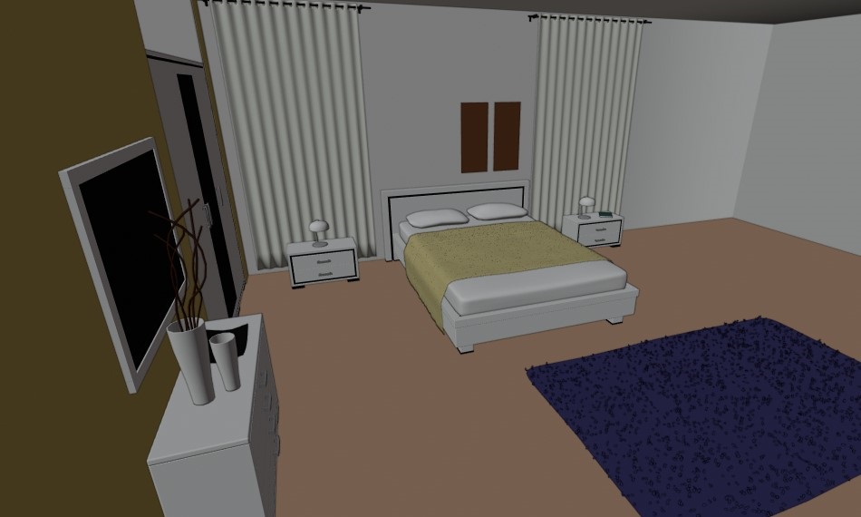 Interior Scene of Bedroom - Free 3d model on creazilla.com