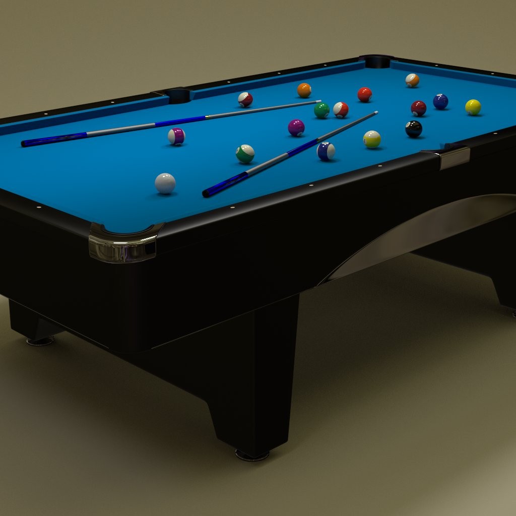 Pool Table - Free 3d model on creazilla.com