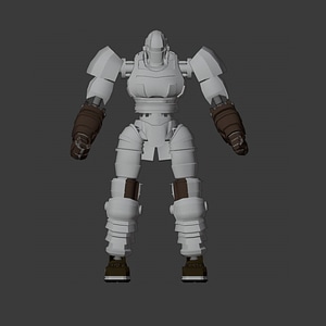Boxer Bot - Free 3d model on creazilla.com