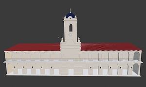Colonial Building - Free 3d model on creazilla.com