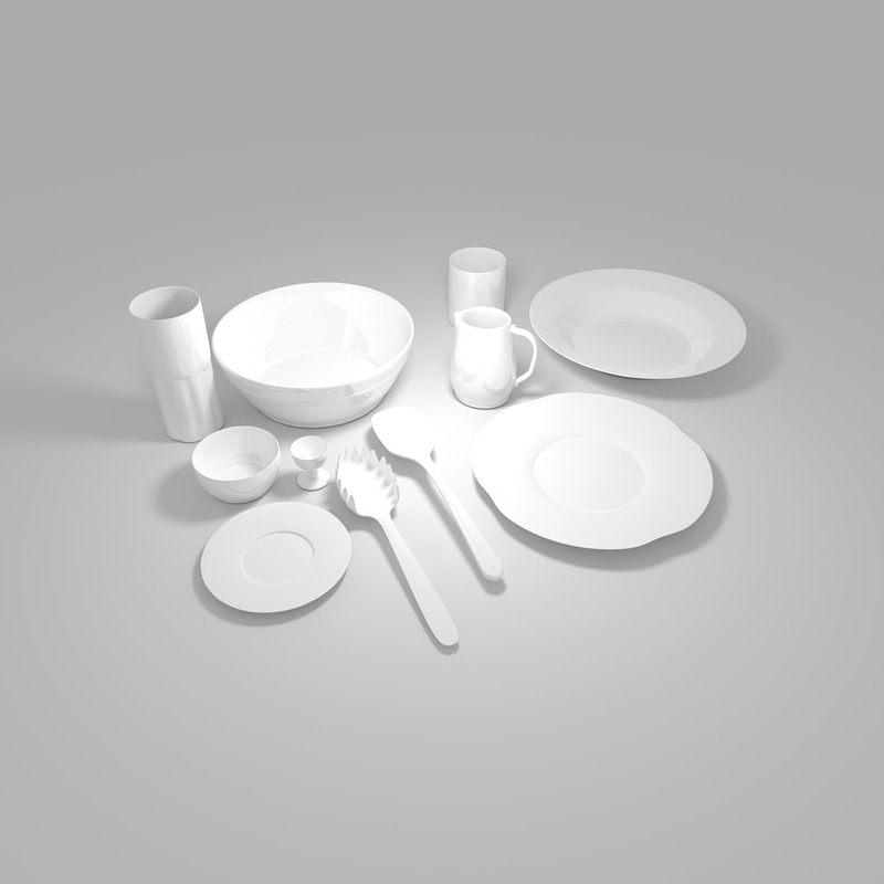 Tableware - Free 3d model on creazilla.com