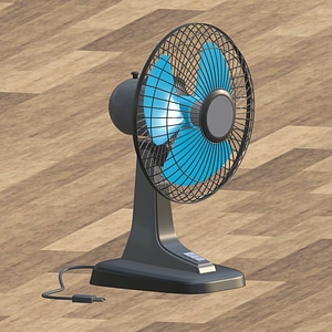 Table fan - Free 3d model on creazilla.com