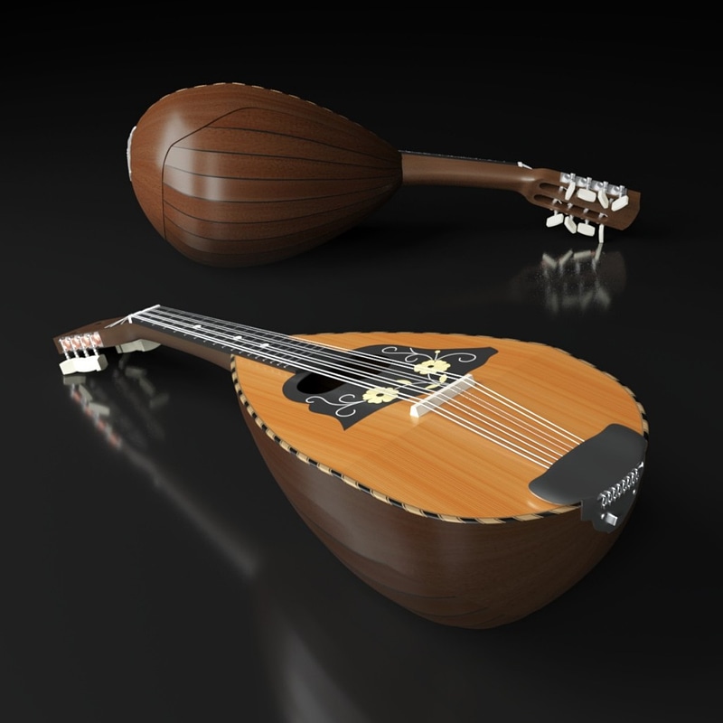 Mandolin - Free 3d model on creazilla.com