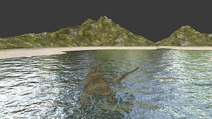 Lake Scene - Free 3d model on creazilla.com