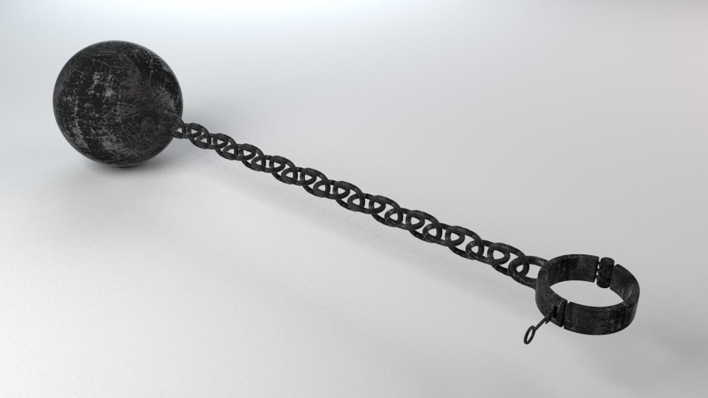 Prison Ball and Chain - Free 3d model on creazilla.com