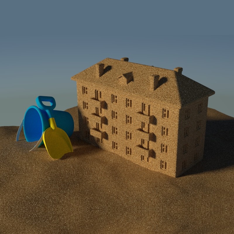 Sand House - Free 3d model on creazilla.com