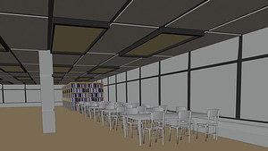 Library Scene - Free 3d model on creazilla.com