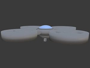 Sci-Fi Hovercraft - Free 3d model on creazilla.com