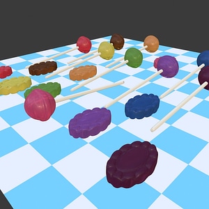 Set of Candies - Free 3d model on creazilla.com
