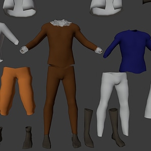 Set of Clothes - Free 3d model on creazilla.com