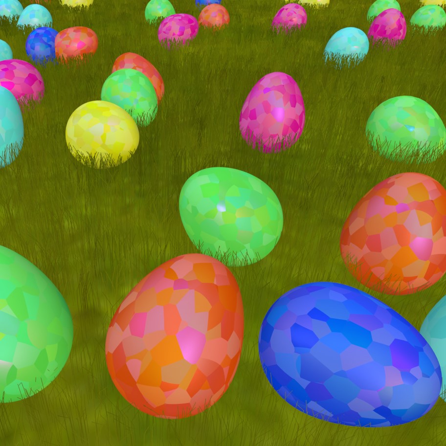 Easter Egg Procedural Texture - Free 3d model on creazilla.com
