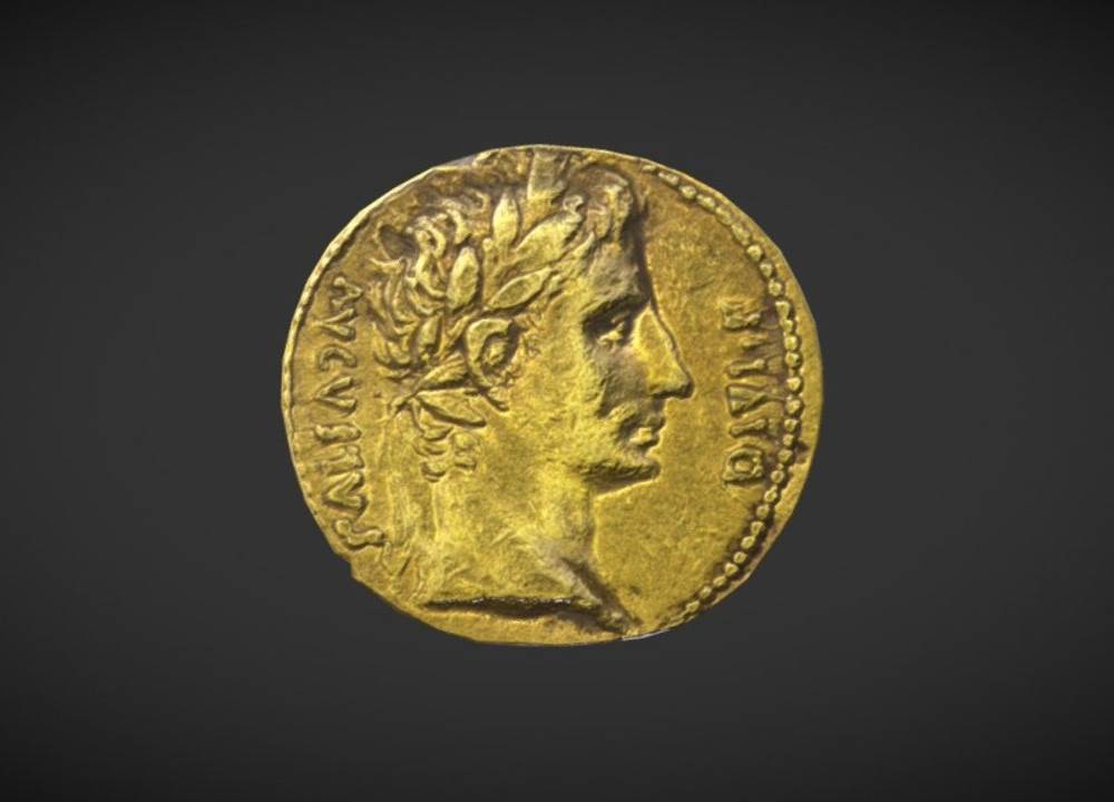 Aureus of Augustus - Free 3d model on creazilla.com