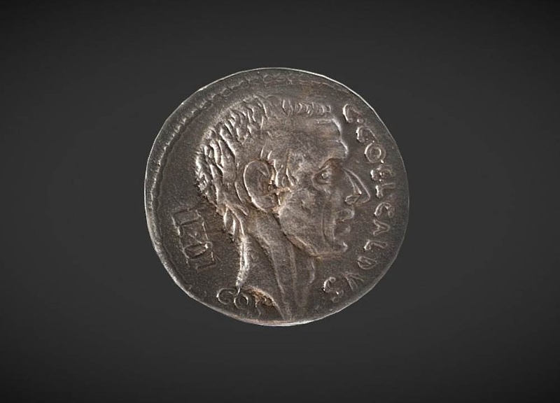 Denarius of Caius Coelius Caldus - Free 3d model on creazilla.com