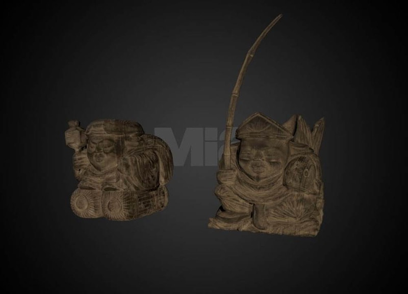 Ebisu and Daikoku - Free 3d model on creazilla.com