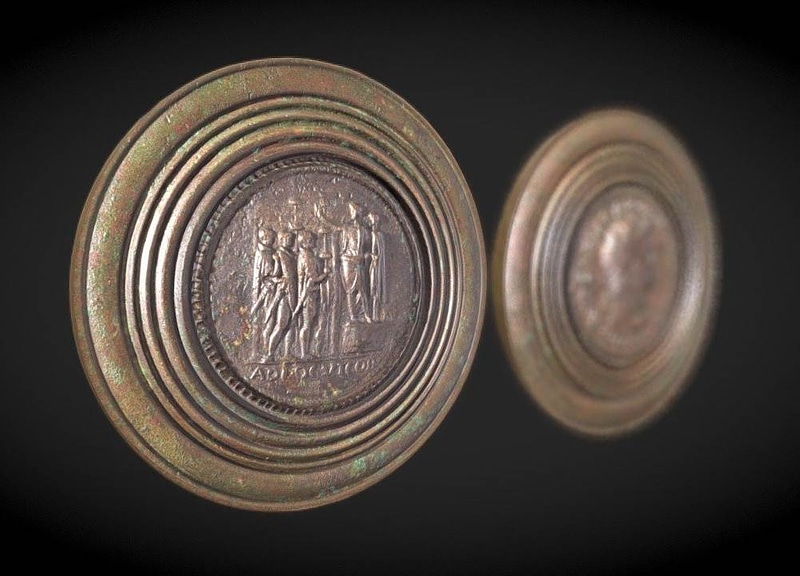 Mirror formed from two coins of Nero - Free 3d model on creazilla.com