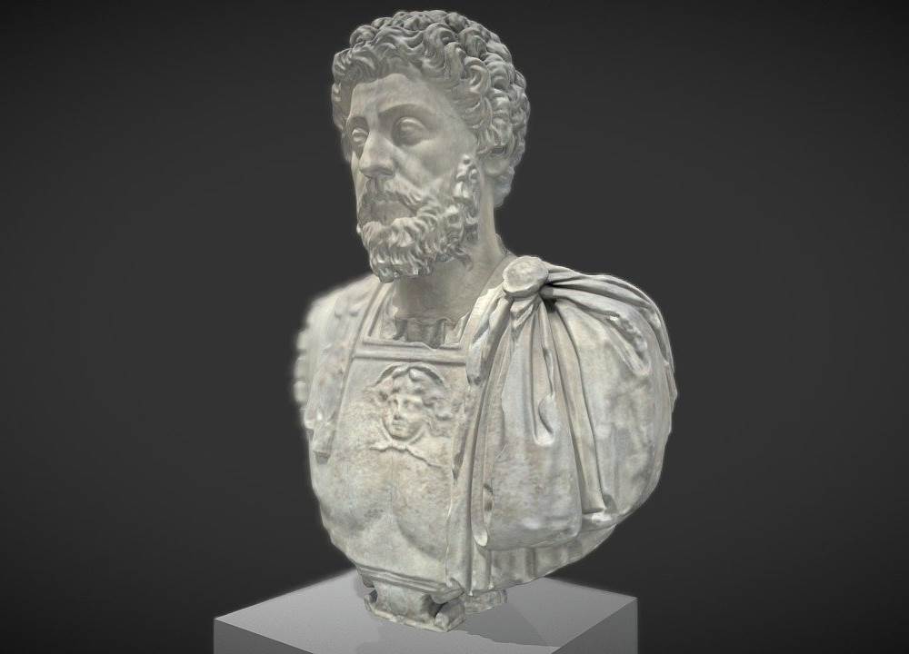 Bust of Marcus Aurelius - Free 3d model on creazilla.com