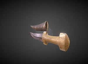 Dagger with Scabbard - Free 3d model on creazilla.com