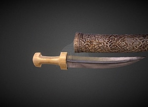 Dagger with Scabbard - Free 3d model on creazilla.com